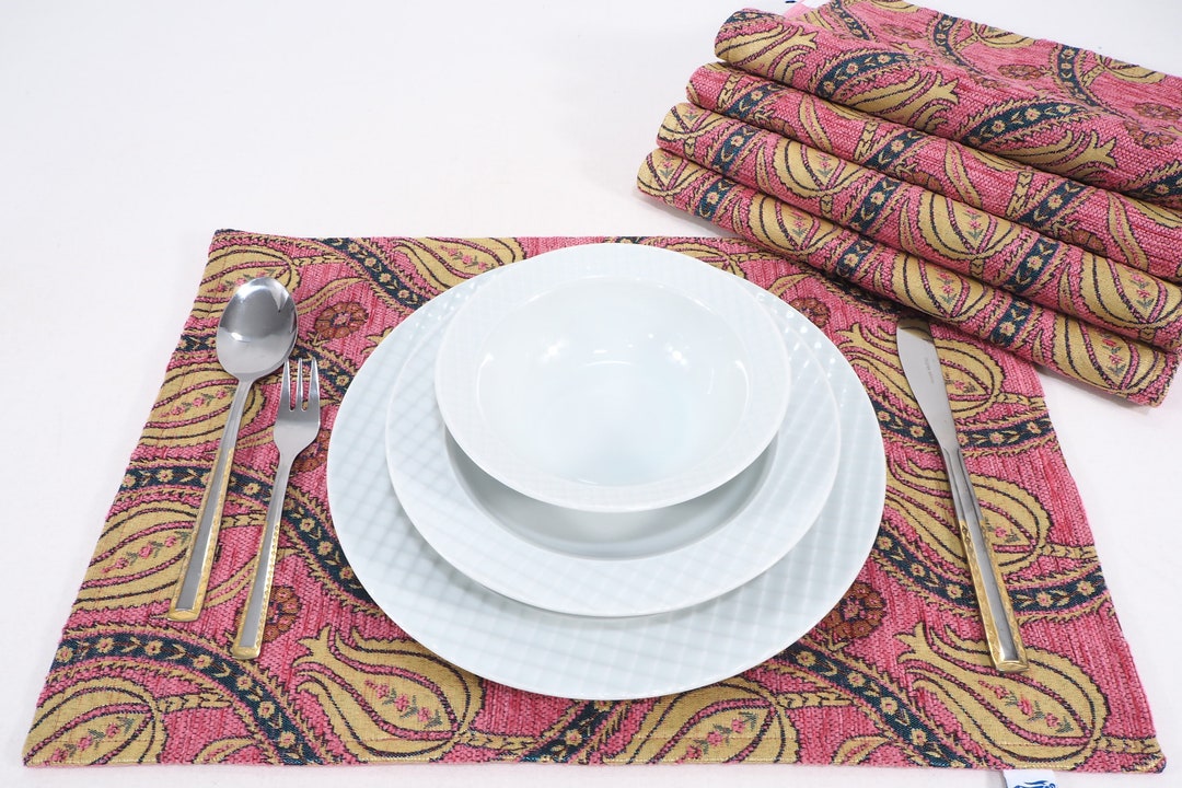 Turkish Pale Pink Place Mats, Place Mats 12x18, Table Decor, Table ...