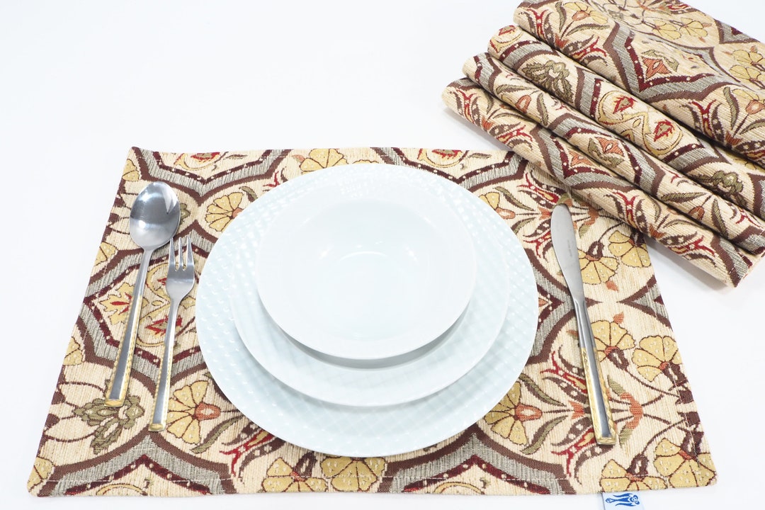 Turkish Beige Place Mats Place Mats 12x18 Table Decor Table - Etsy Ireland