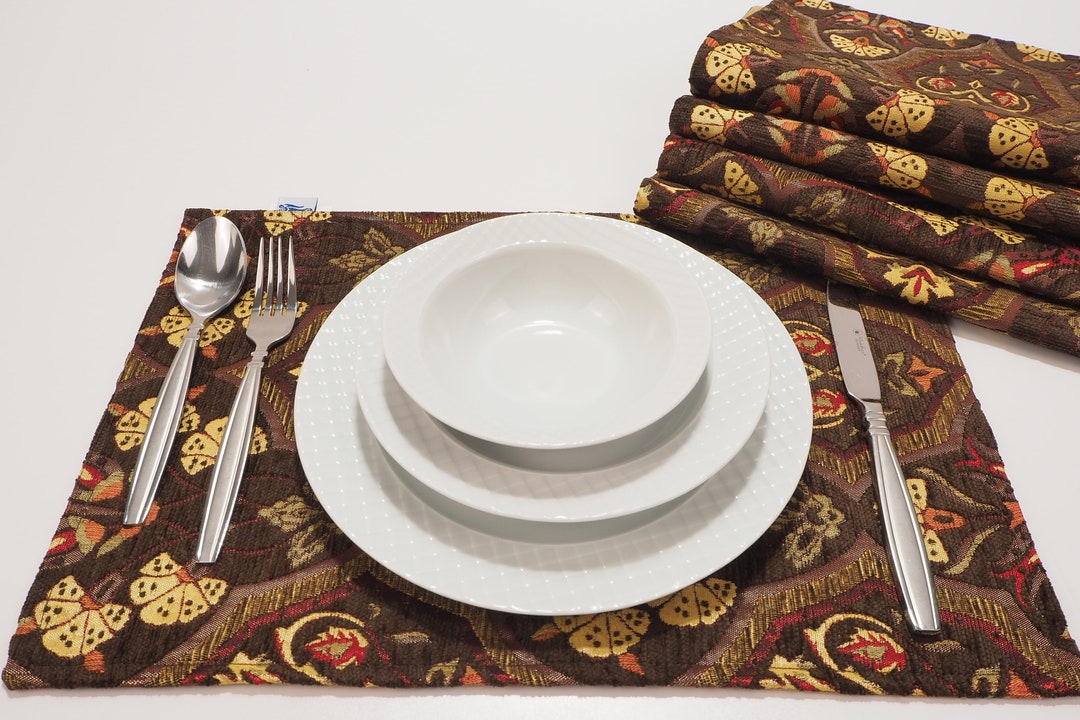 Turkish Brown Place Mats, Place Mats 12x18, Table Decor, Table ...
