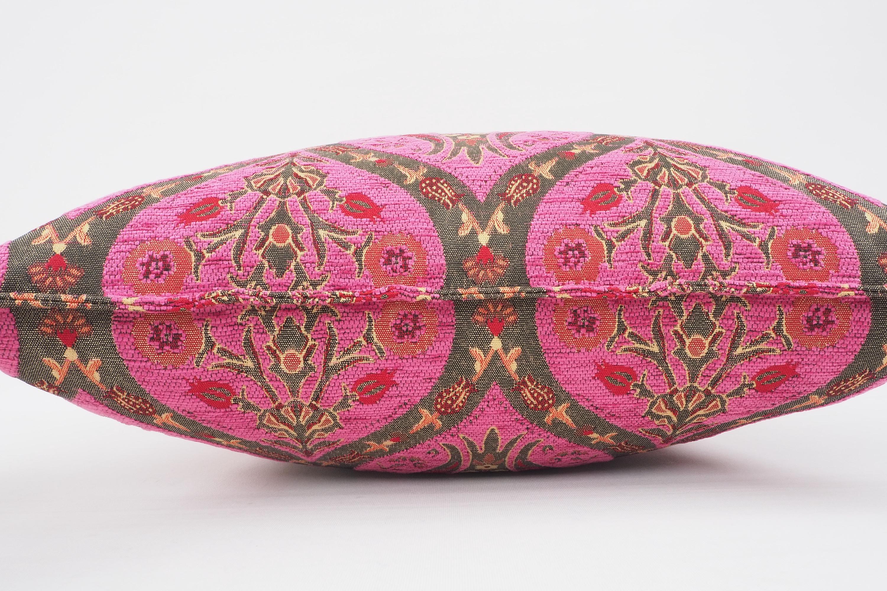 Fabric Pillow, Fabric Pillow 20x20, MAZENDA PINK Tulip Pattern Fabric ...