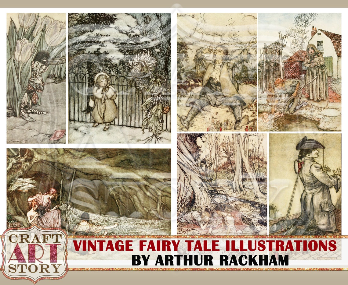Vintage Fairy Tale Illustrations Ephemera Packprintable - Etsy