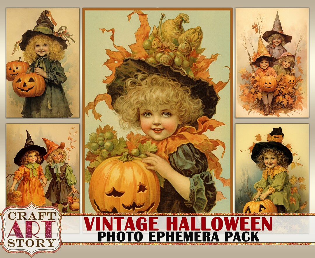 Vintage Halloween Ephemera Pack, Printable Old Halloween Ephemera - Etsy