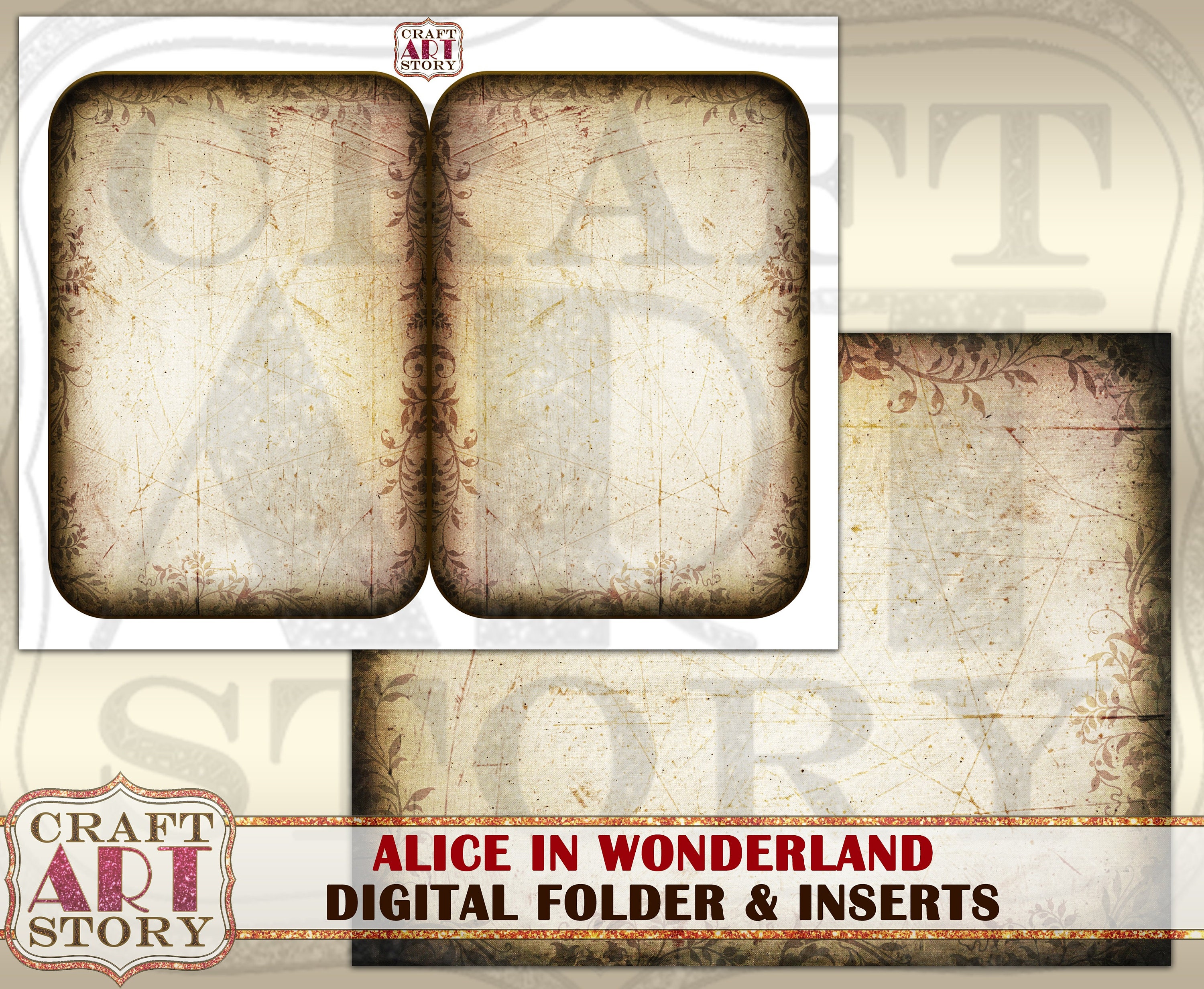 Alice in Wonderland Packsdigital Folder & Insertsephemera - Etsy