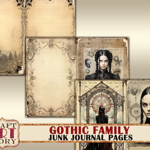 Gothic Family Junk Journal Pages,scrapbook Printables Digital Papers - Etsy