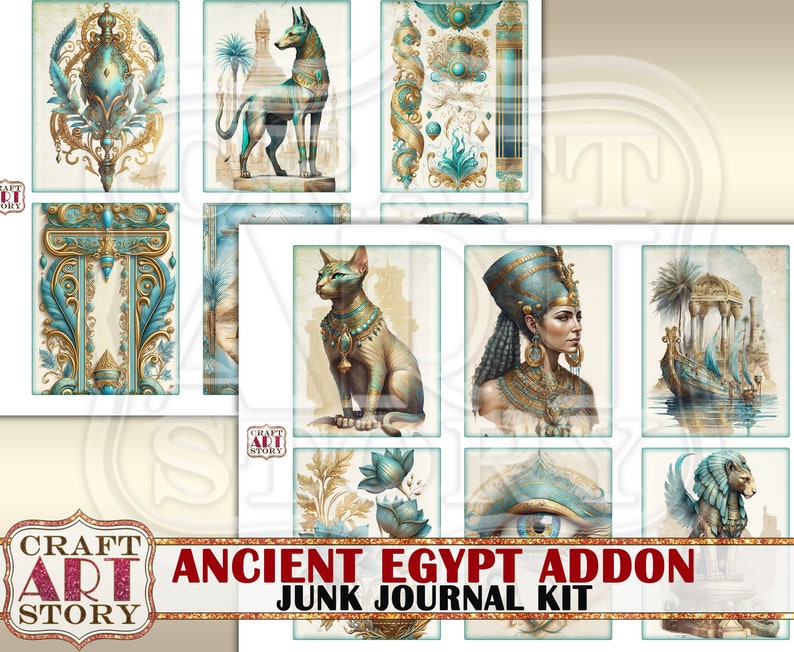 Ancient Egypt Junk Journal Pages,scrapbook Printables Digital Papers ...