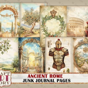 Ancient Rome Junk Journal Pages,scrapbook Printables Digital Papers - Etsy