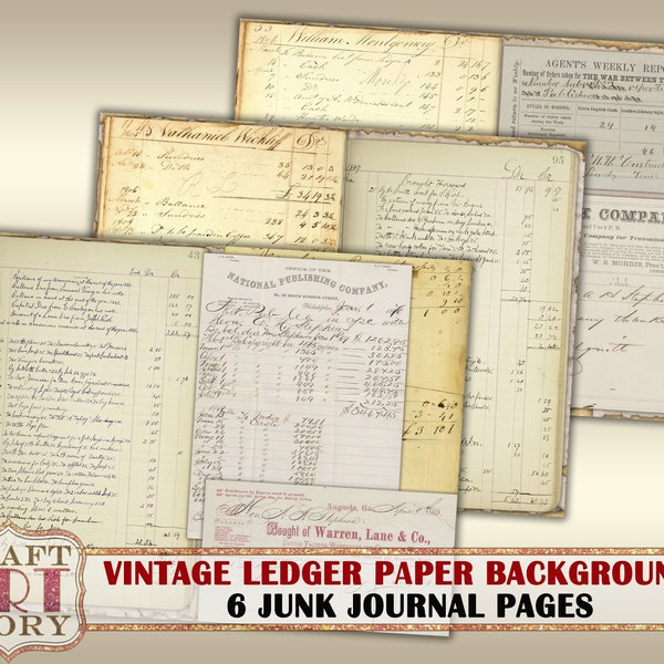 Antique Ledger Paper - Etsy