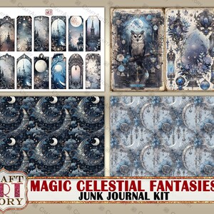 Magic Celestial Fairy Fantasy Junk Journal Pages,fairies Printables Digital Papers - Etsy