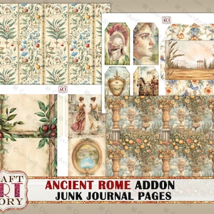 Ancient Rome Junk Journal Pages Addon,scrapbook Printables Digital ...