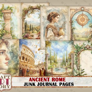 Ancient Rome Junk Journal Pages,scrapbook Printables Digital Papers - Etsy