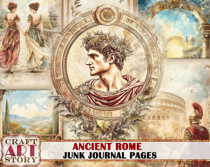 Ancient Rome Junk Journal Pages,scrapbook Printables Digital Papers - Etsy