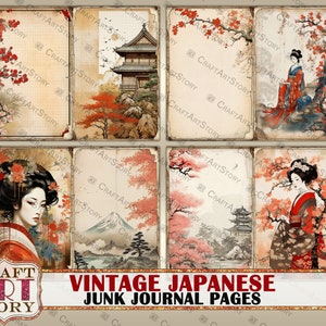 Vintage Japan Junk Journal Pages,asian Background, Oriental Prints - Etsy