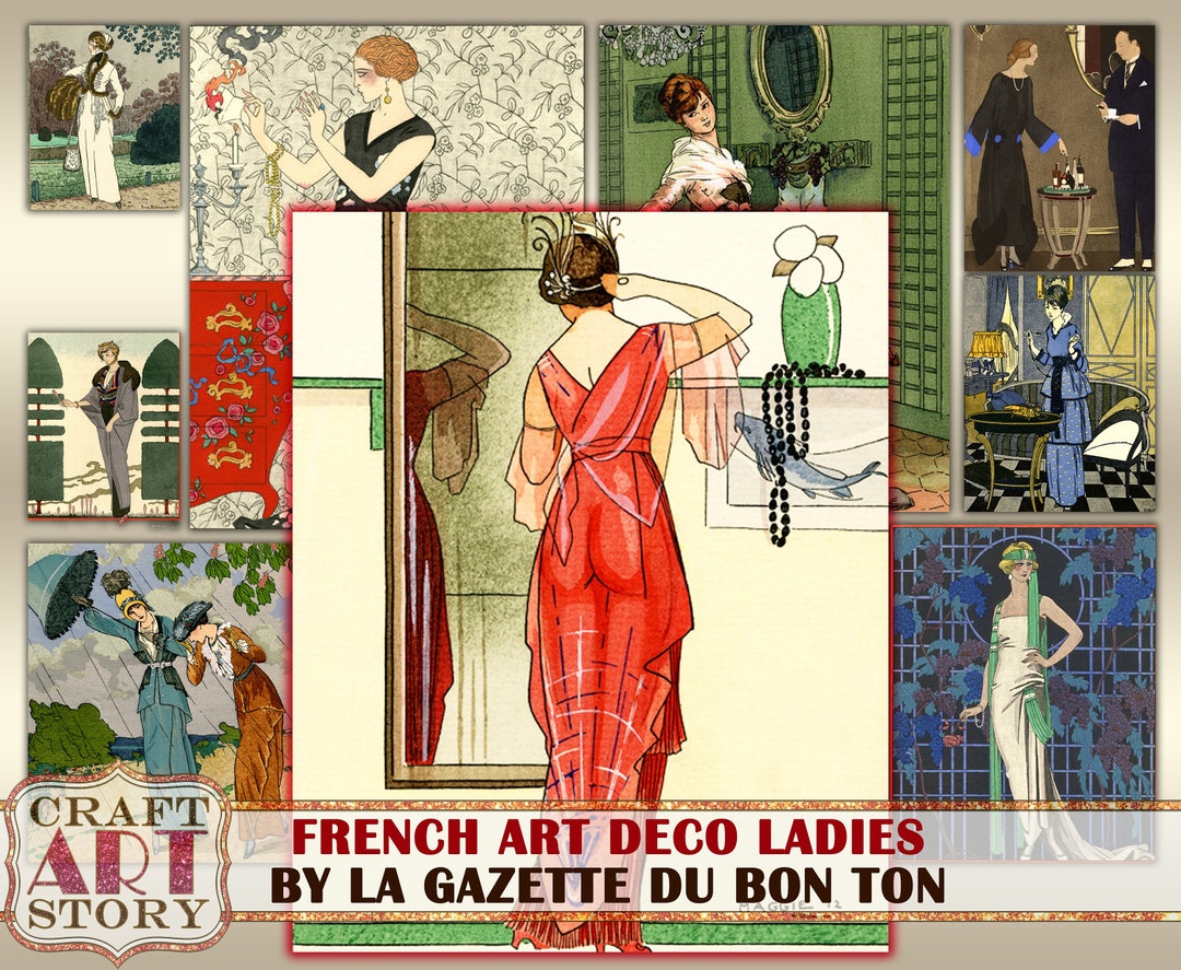 Vintage French Fashion Art Deco Ladies Prints, La Gazette Du Bon Ton - Etsy