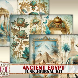Ancient Egypt Junk Journal Pages,scrapbook Printables Digital Papers - Etsy