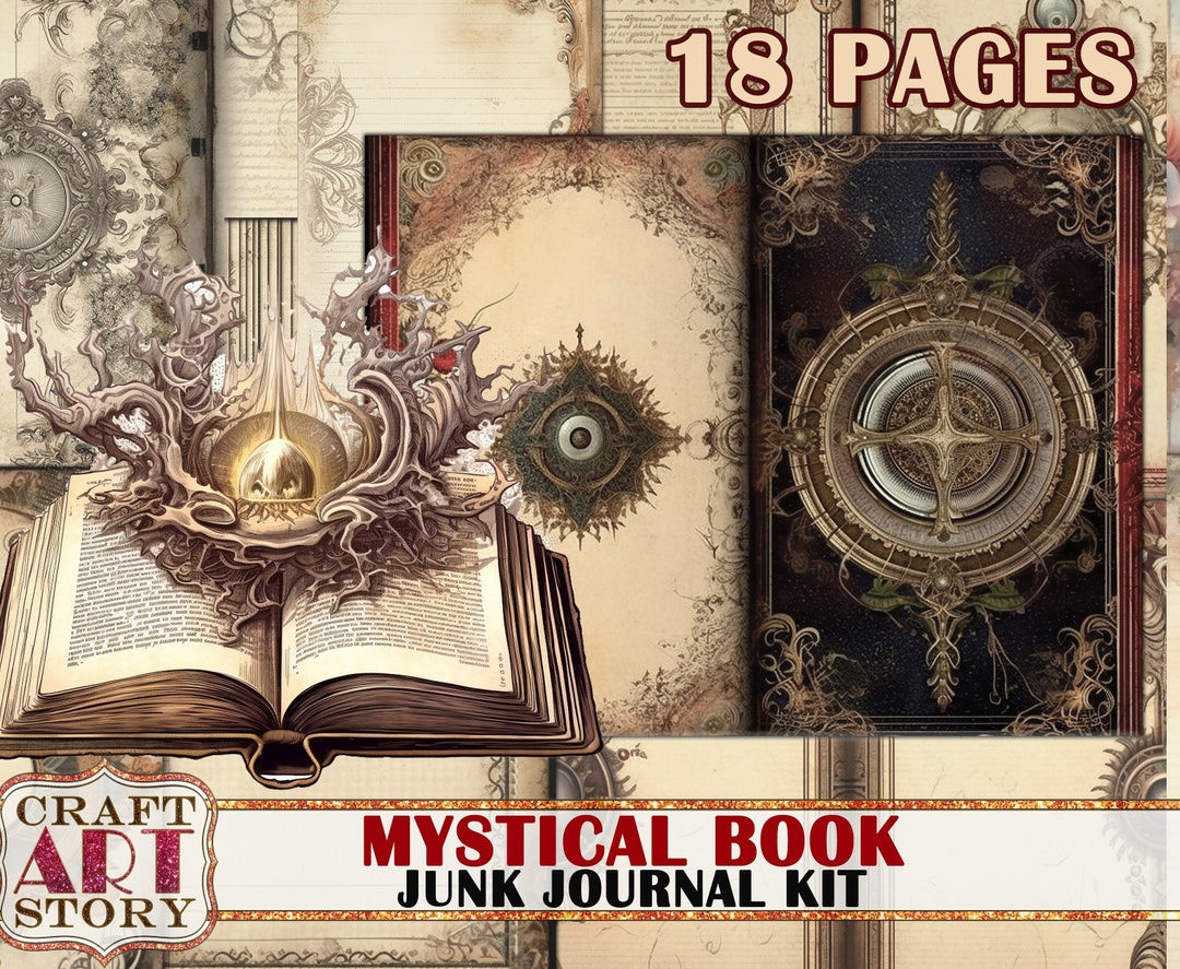 Mystical Book Junk Journal Pages,magic Papers, Junk Journal Supply - Etsy