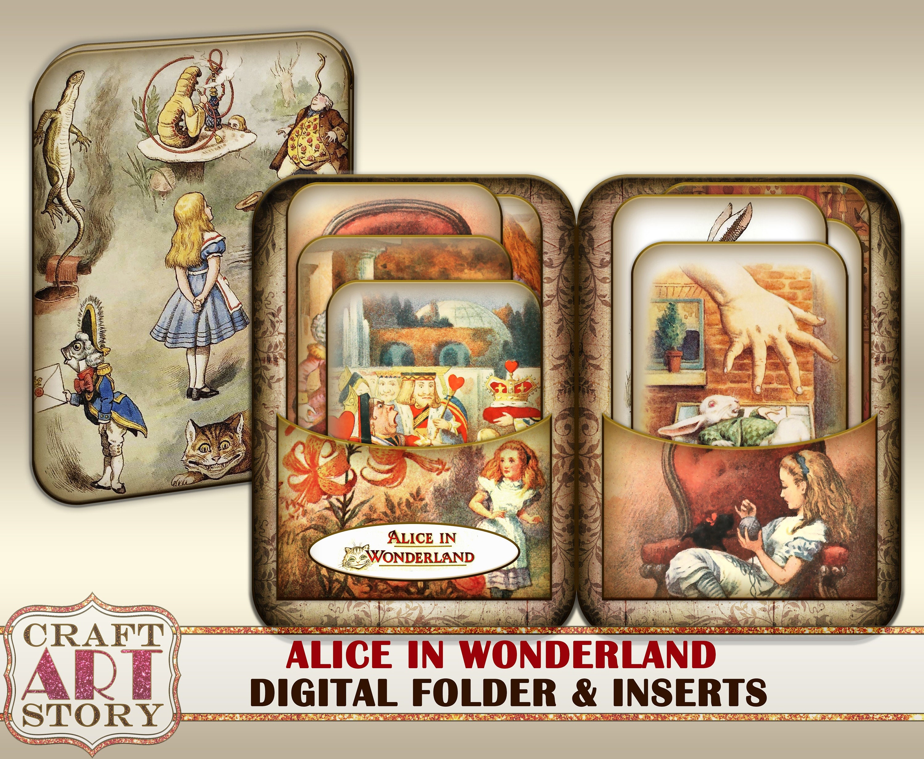Alice in Wonderland Packsdigital Folder & Insertsephemera - Etsy