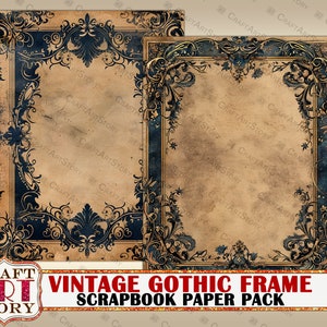 Vintage Gothic Illuminated Frame Journal Pages,border,scrapbook Paper ...