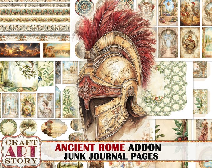 Ancient Rome Junk Journal Pages Addon,scrapbook Printables Digital ...