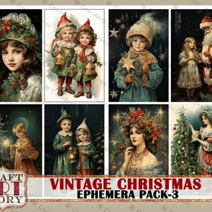 Vintage Christmas Ephemera Pack,winter Images,cards Papers-3 - Etsy