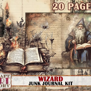 Wizards Fantasy Junk Journal Pages,printables Digital Magic Papers - Etsy