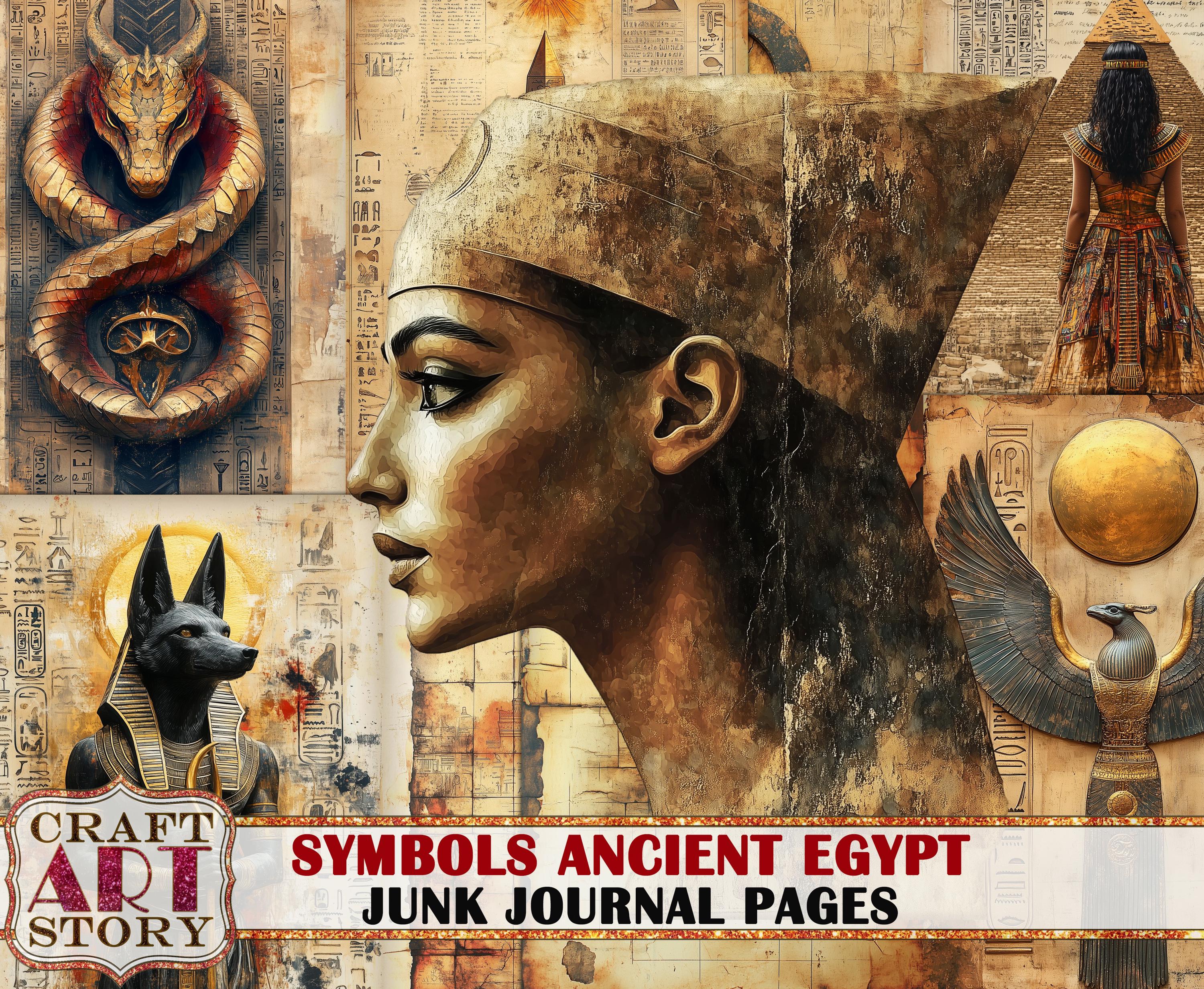 Symbols Ancient Egypt Junk Journal Pages,scrapbook Printables Digital ...