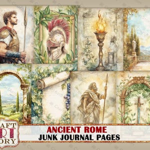 Ancient Rome Junk Journal Pages,scrapbook Printables Digital Papers - Etsy