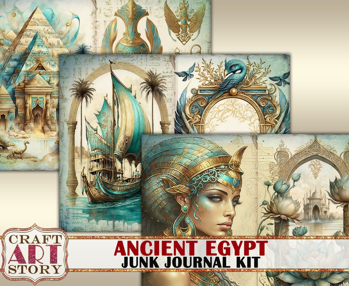 Ancient Egypt Junk Journal Pages,scrapbook Printables Digital Papers - Etsy