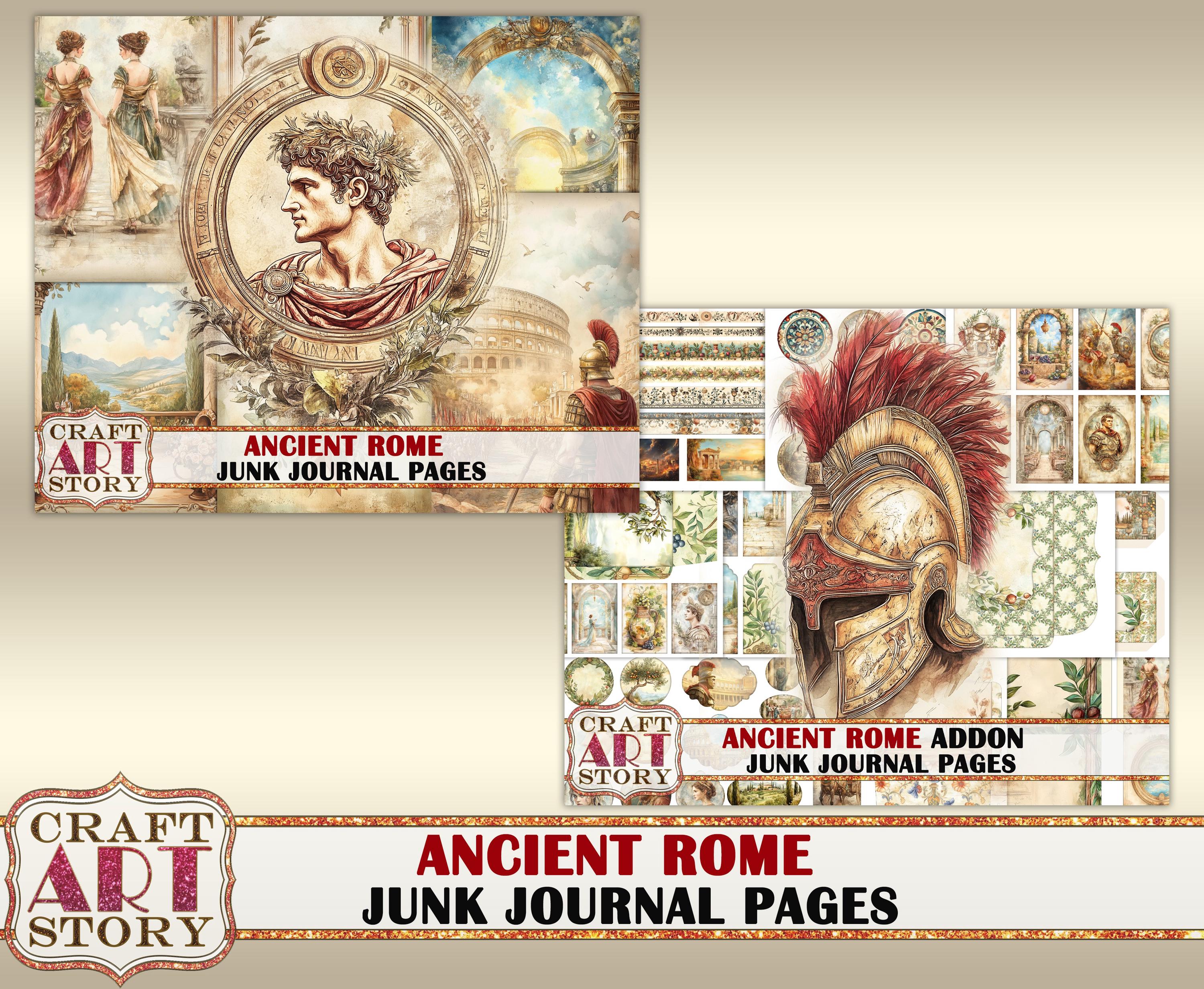 Ancient Rome Junk Journal Pages Addon,scrapbook Printables Digital ...