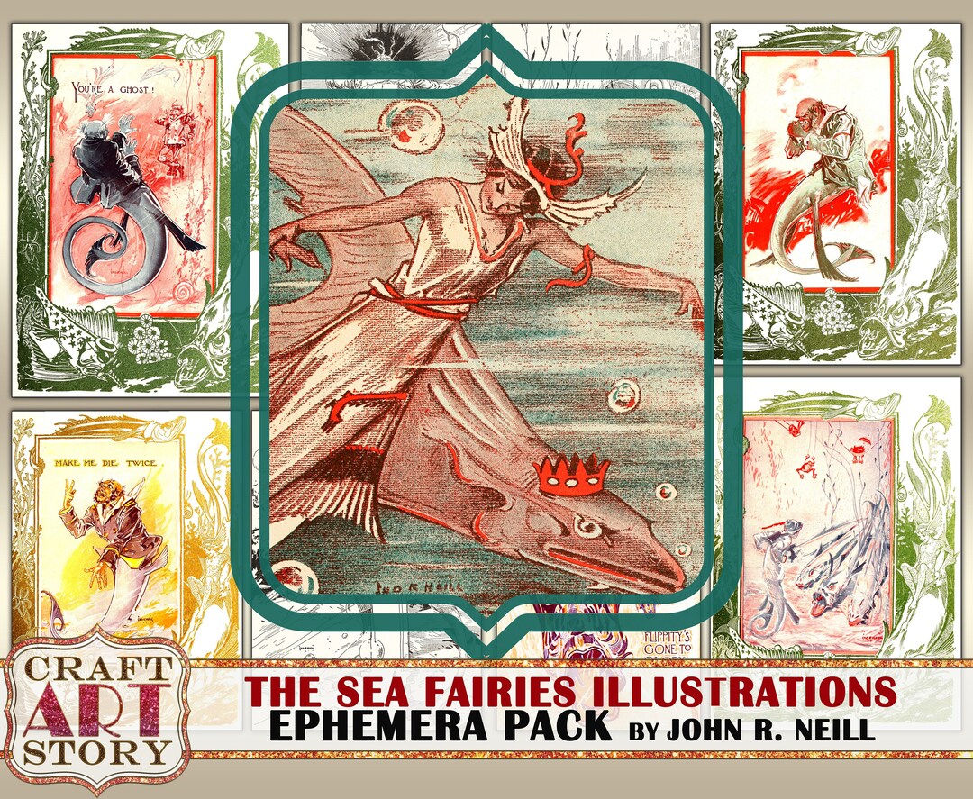 Vintage Fairy Tale Art Illustrations Ephemera Pack,printable Kit the ...