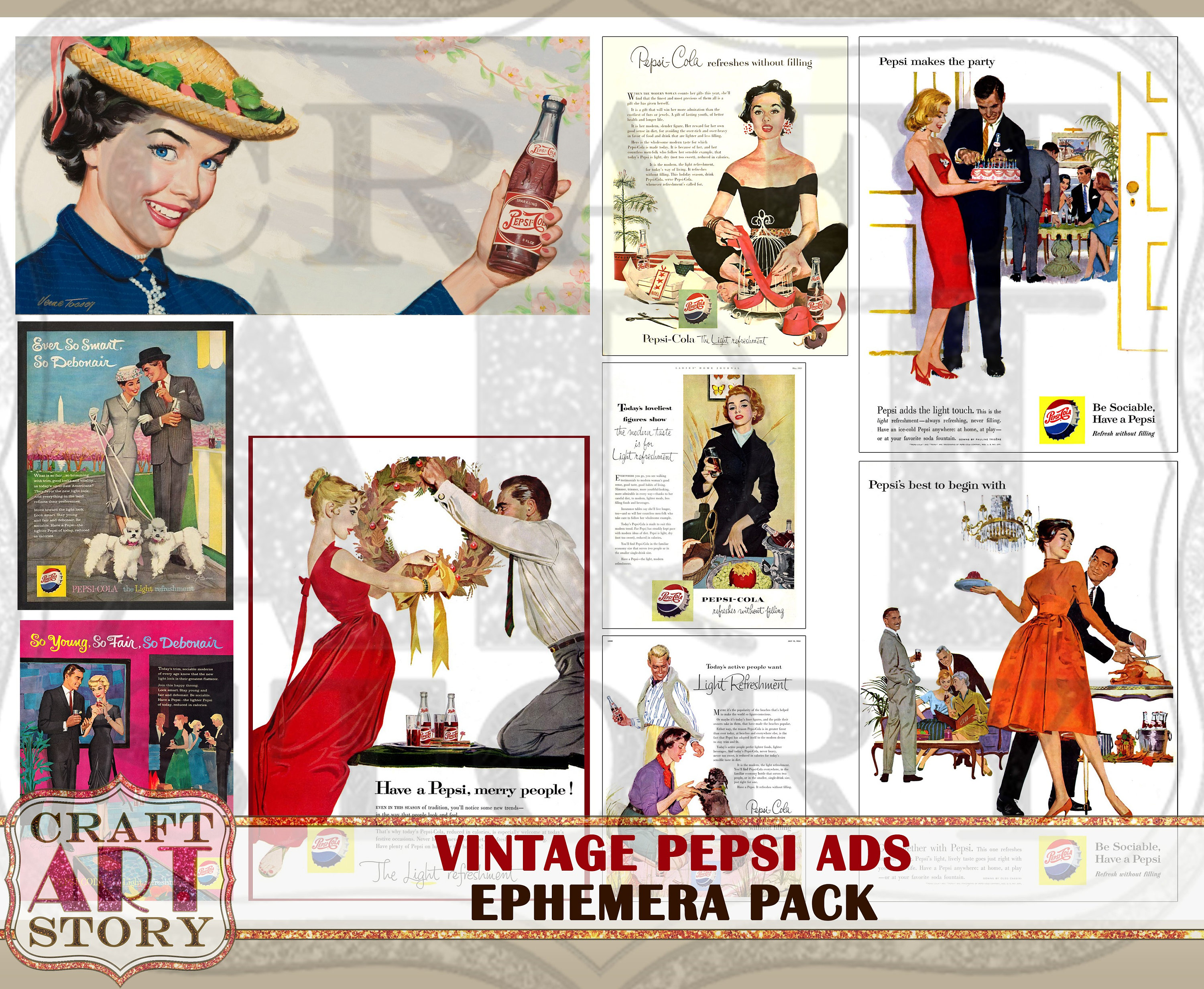 Vintage Images Magazine Digital Ads Papersadvertising - Etsy