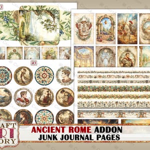 Ancient Rome Junk Journal Pages Addon,scrapbook Printables Digital ...