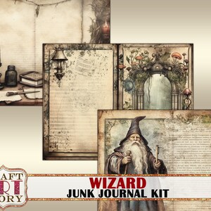 Wizards Fantasy Junk Journal Pages,printables Digital Magic Papers - Etsy