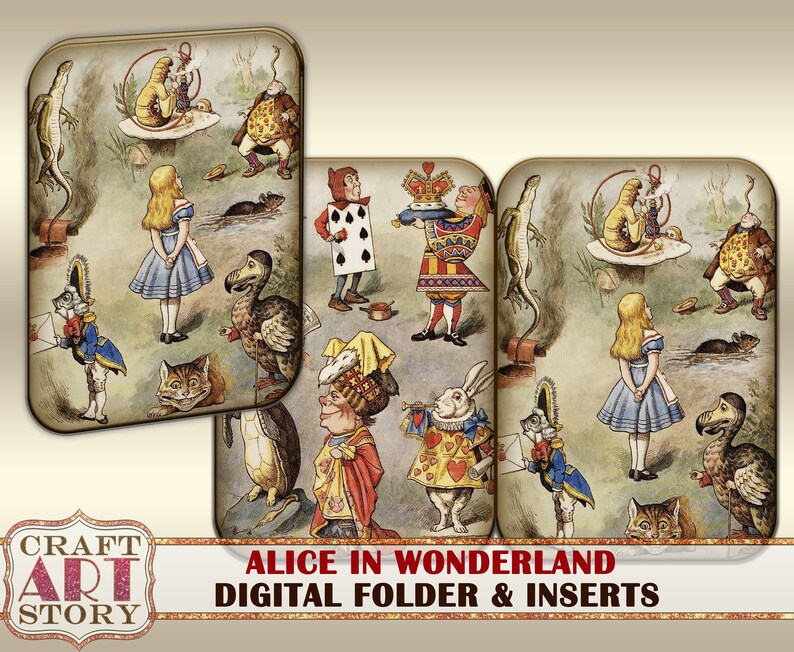 Alice in Wonderland Packsdigital Folder & Insertsephemera - Etsy