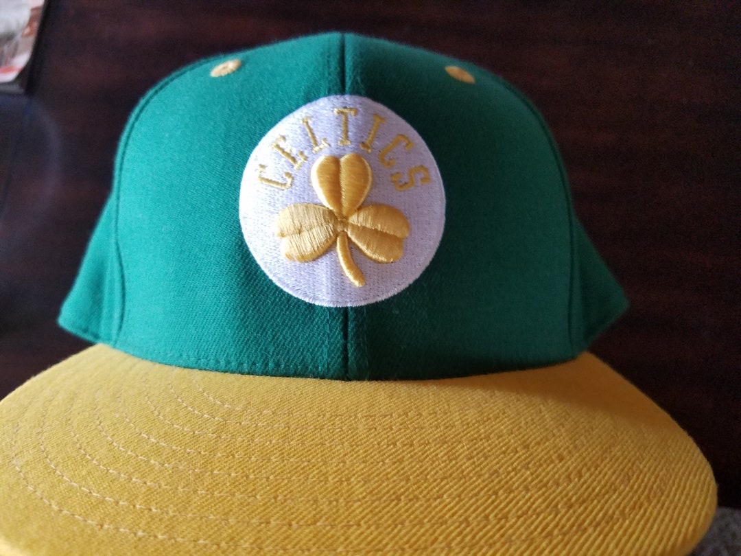 New Boston Celtics Adidas Fitted Hat Size 7 3/4 Green & Yellow Flat ...