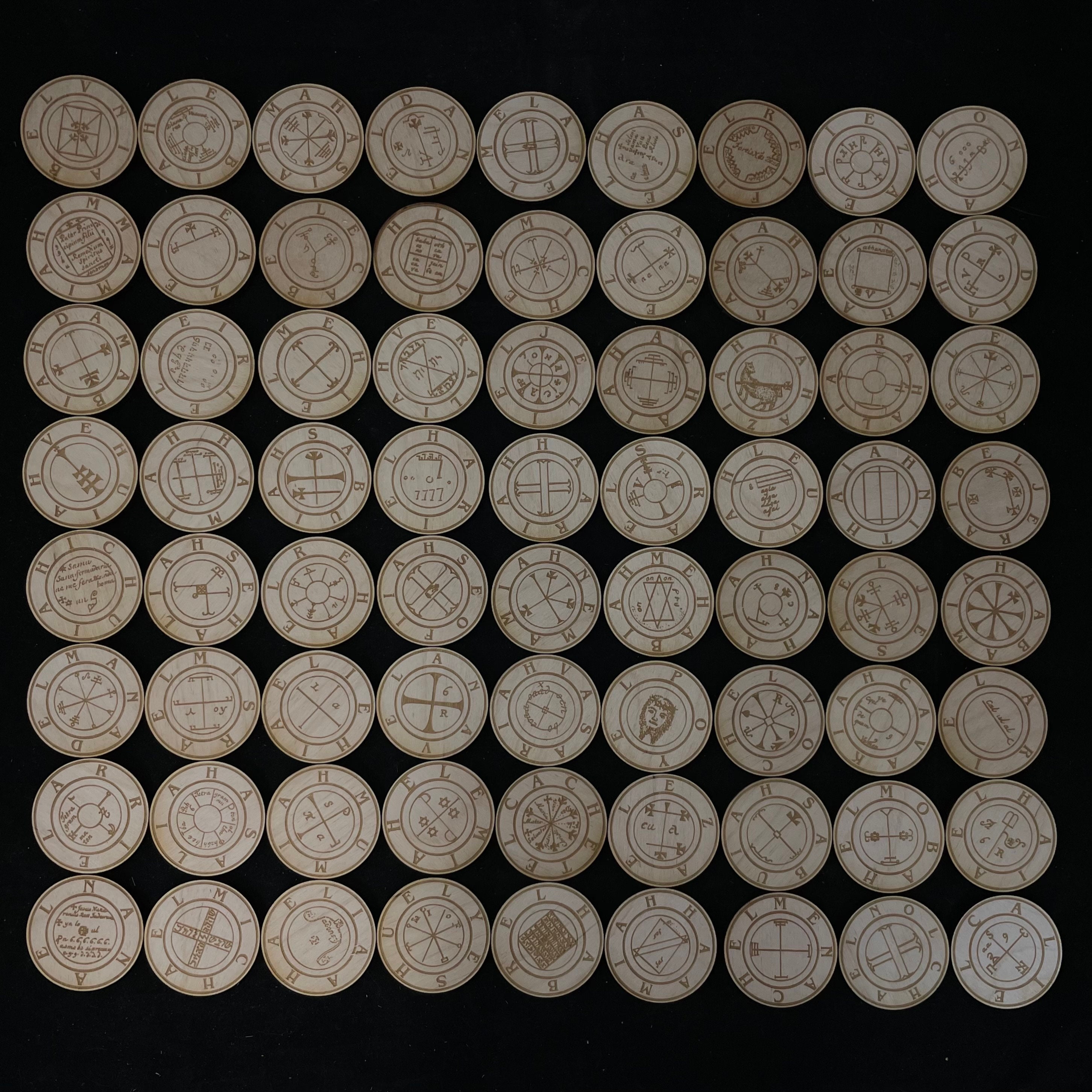 Full Set of 72 Shem Hamephorash Tozgraec Seals - Etsy