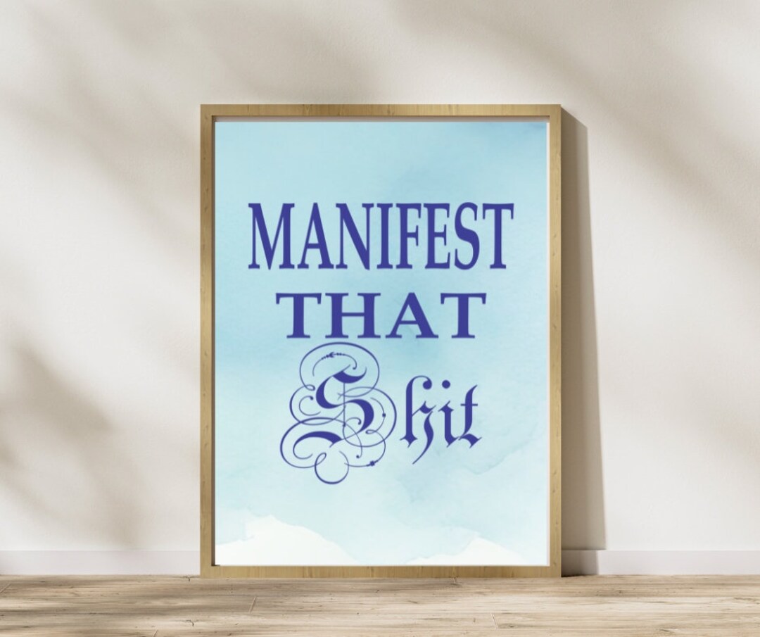 Manifestation der Scheiße Poster Mädchen Blau Schlafzimmer Dekor Trendy ...