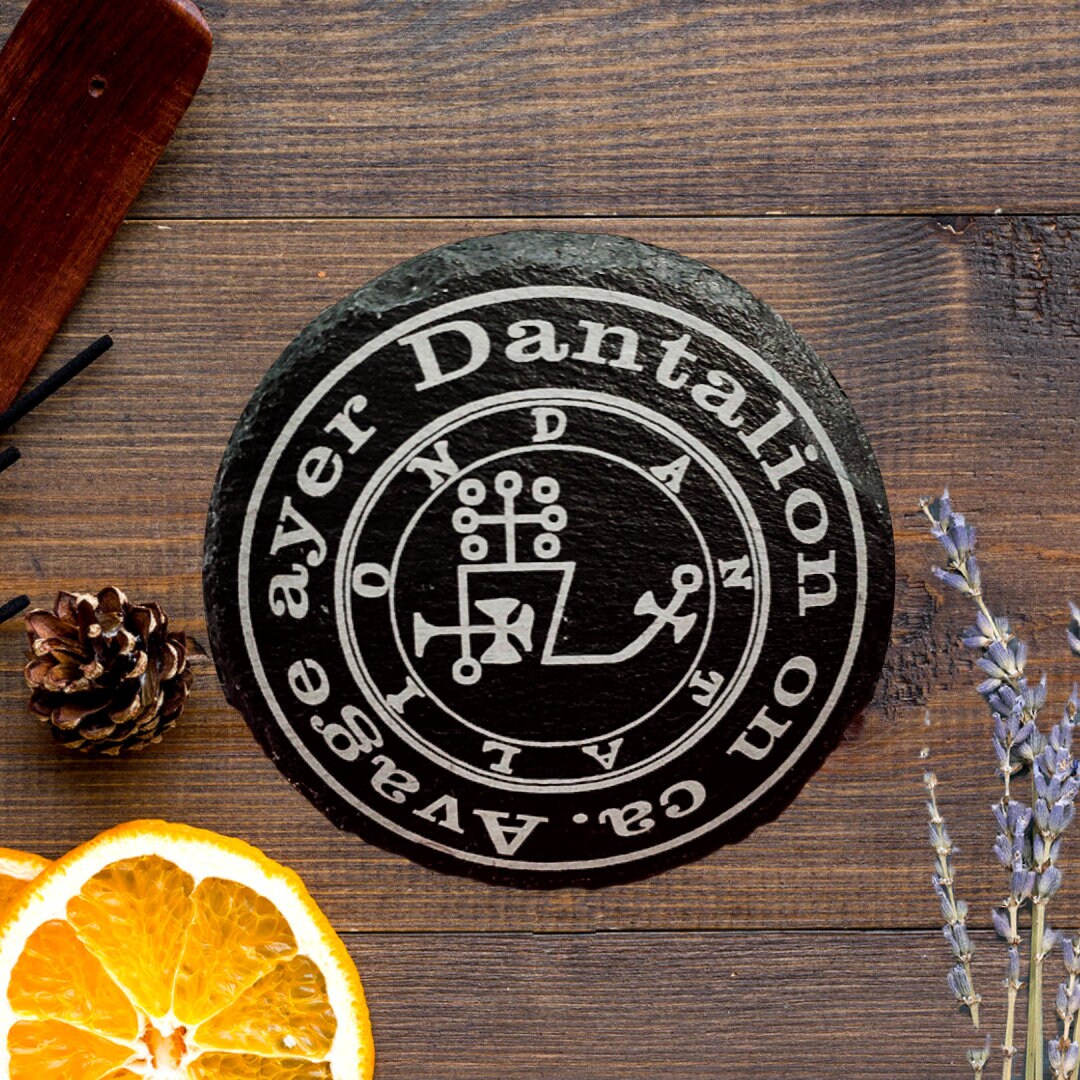 Dantalion Altar Tool Dantalion Slate Altar Tile Demon Ritual Tool Witch ...