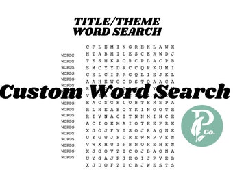 Custom Word Search | Etsy