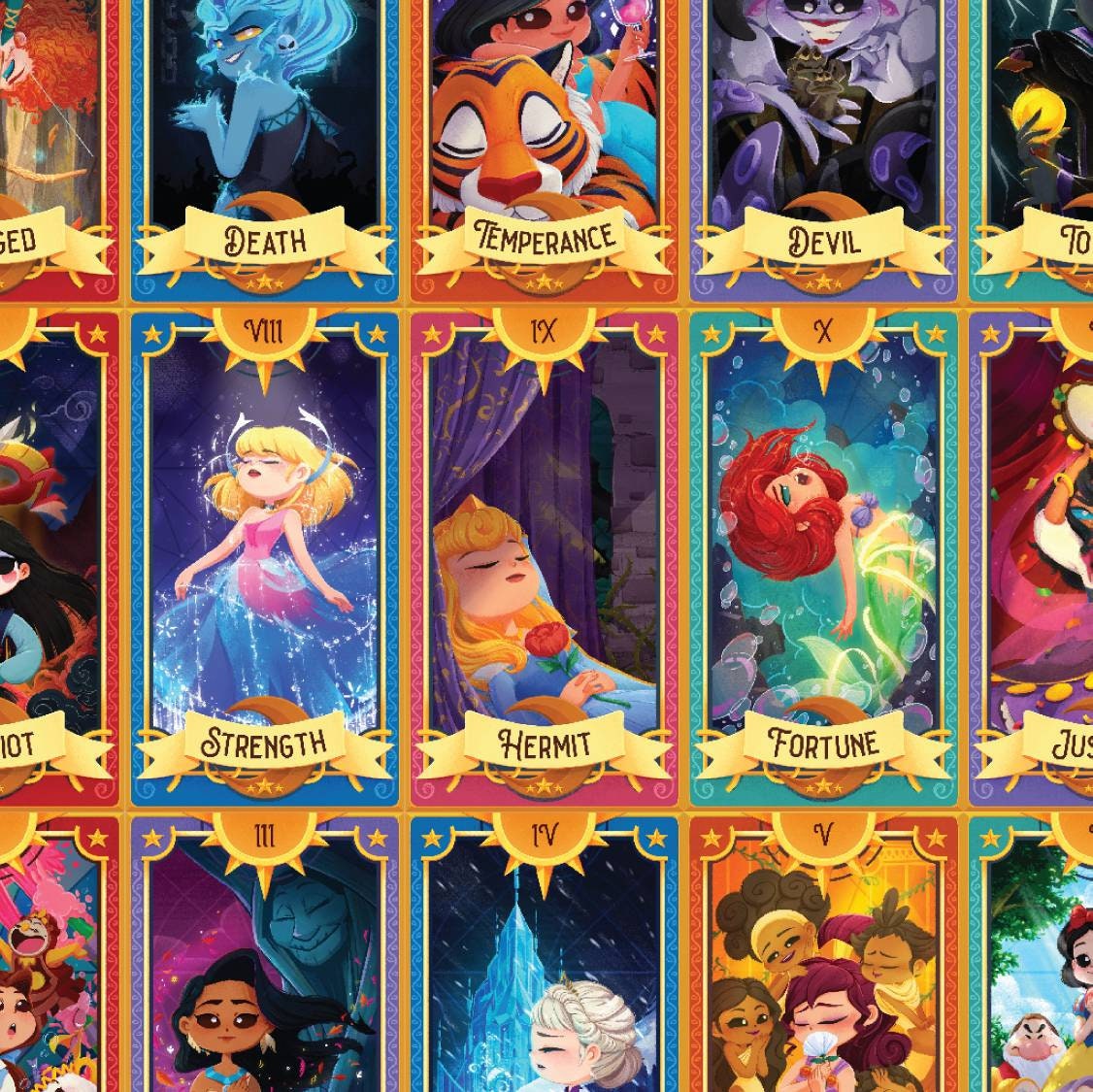 The Tarot Disney Princesses and Villains Individual Cards. | Etsy