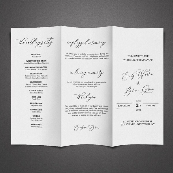 Folded Program - Etsy