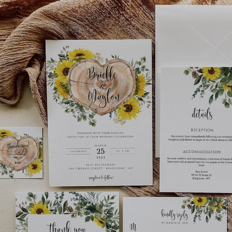 Rustic Wedding Invitations - Etsy