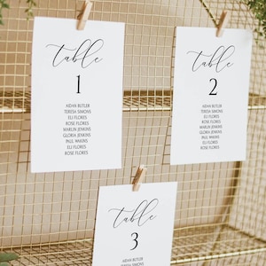 template for seating chart cards
