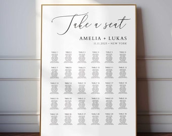 seating chart poster size