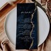 Wedding Menu Blue and Gold, Menu Template Download, Navy Blue Menu Card ...
