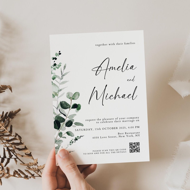 Botanical Invitation - Etsy