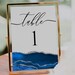 Table Number Card Printable, Table Number Royal Blue and Silver ...
