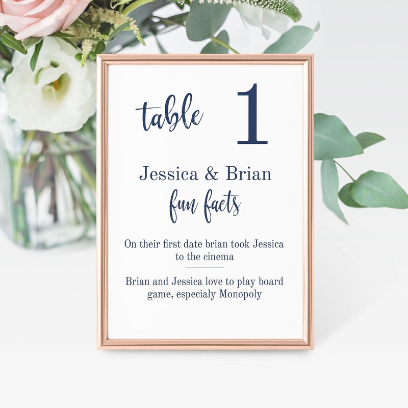 Fun Fact Wedding Card - Etsy