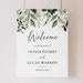 Editable Welcome Sign, Eucalyptus Greenery Welcome Sign, Rustic Welcome ...