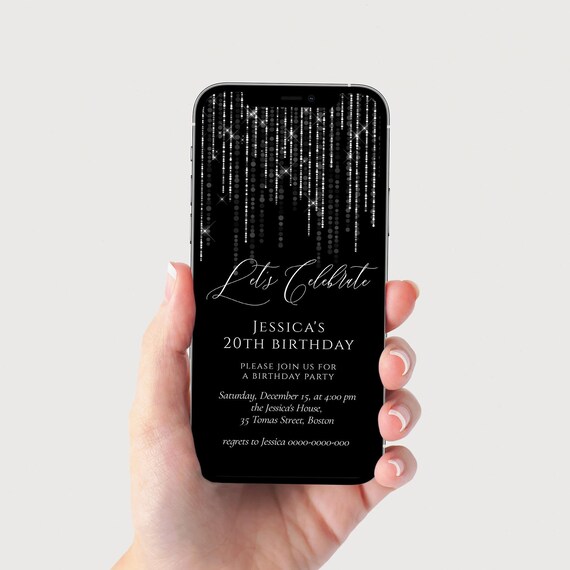 Birthday Invite Electronic Birthday Invitation Text Message - Etsy