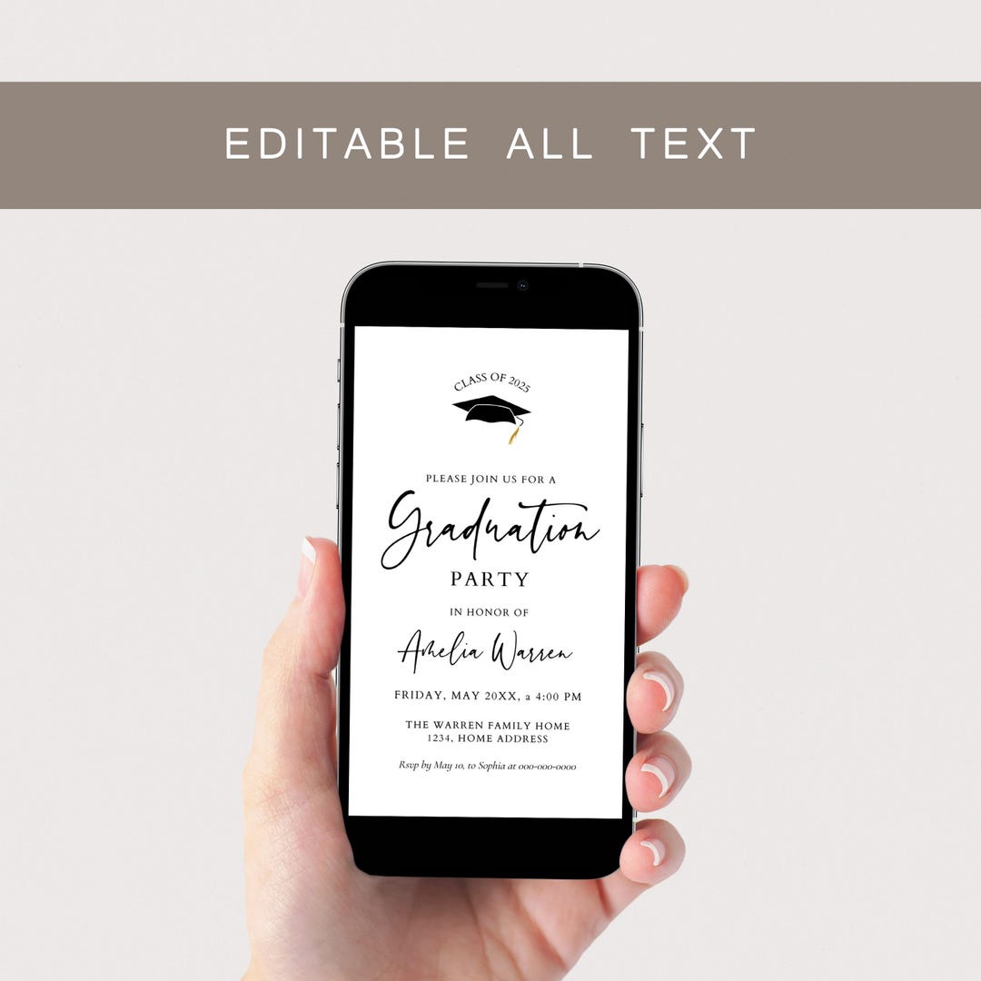 Class of 2025, Graduation Party Invitation, Graduation Invite, Grad ...